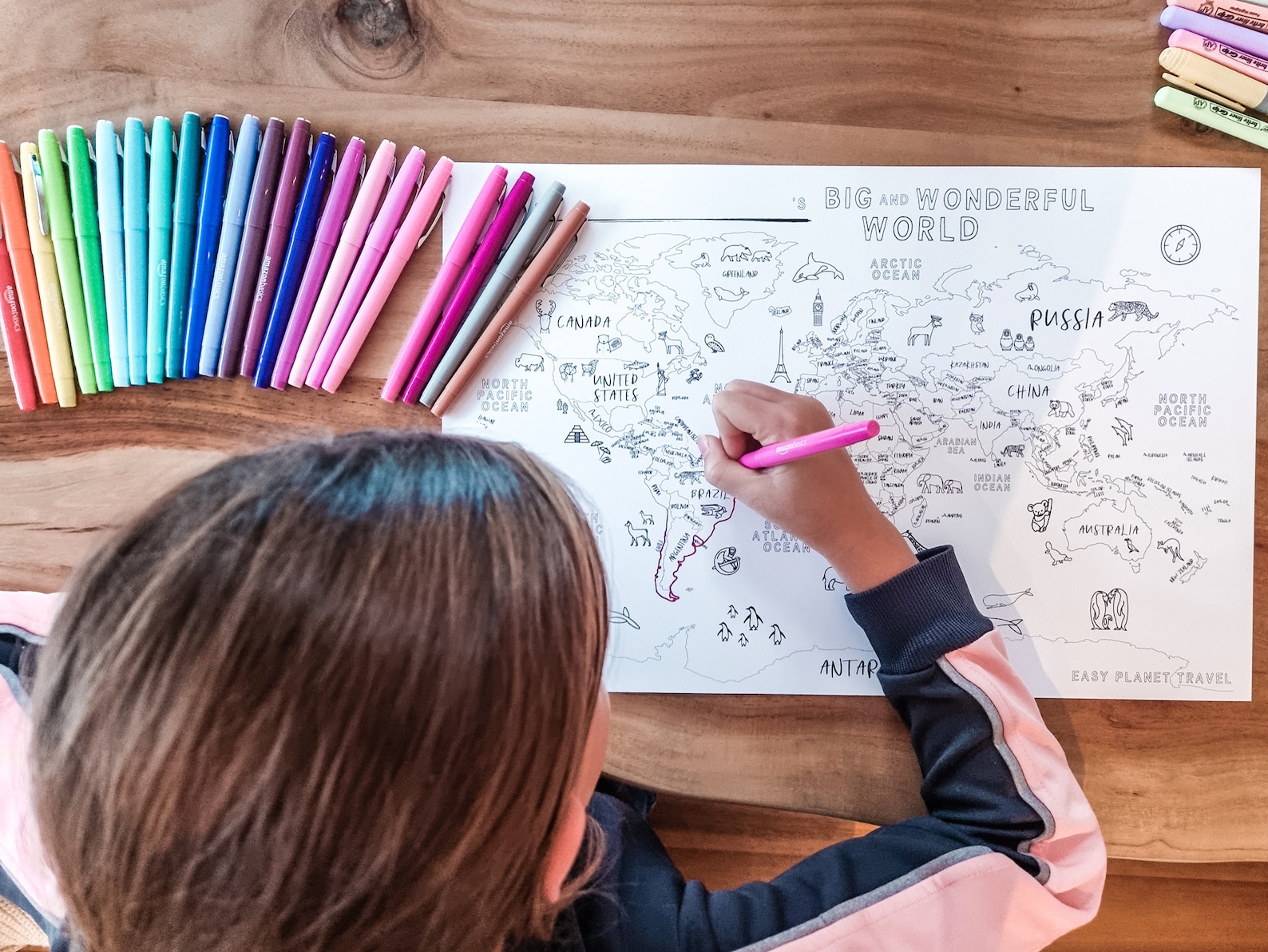 14 Coloring World Maps for Kids Printables Educationatl Homeschool ...