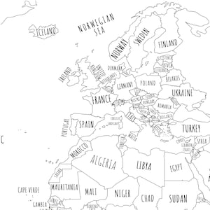 Custom World Map Personalized Gift Hand-drawn - Etsy