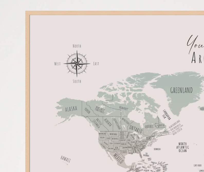 Custom World Map Personalized Gift Hand-drawn - Etsy