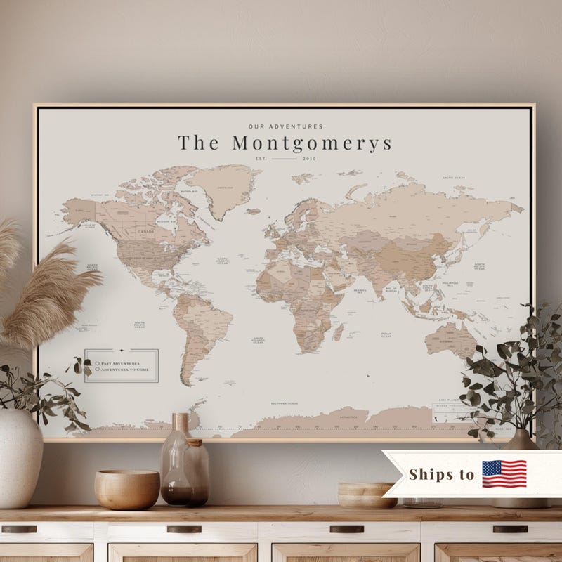 World Map 40 X 60 - Etsy