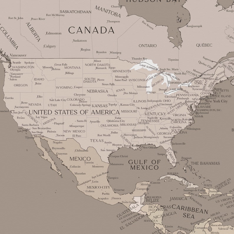 Extra Large World Map Push Pin Minimalist Personalized - Etsy Canada