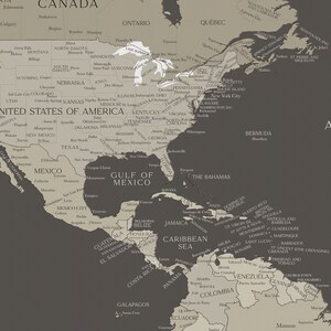 Extra Large World Map Push Pin Minimalist Personalized - Etsy