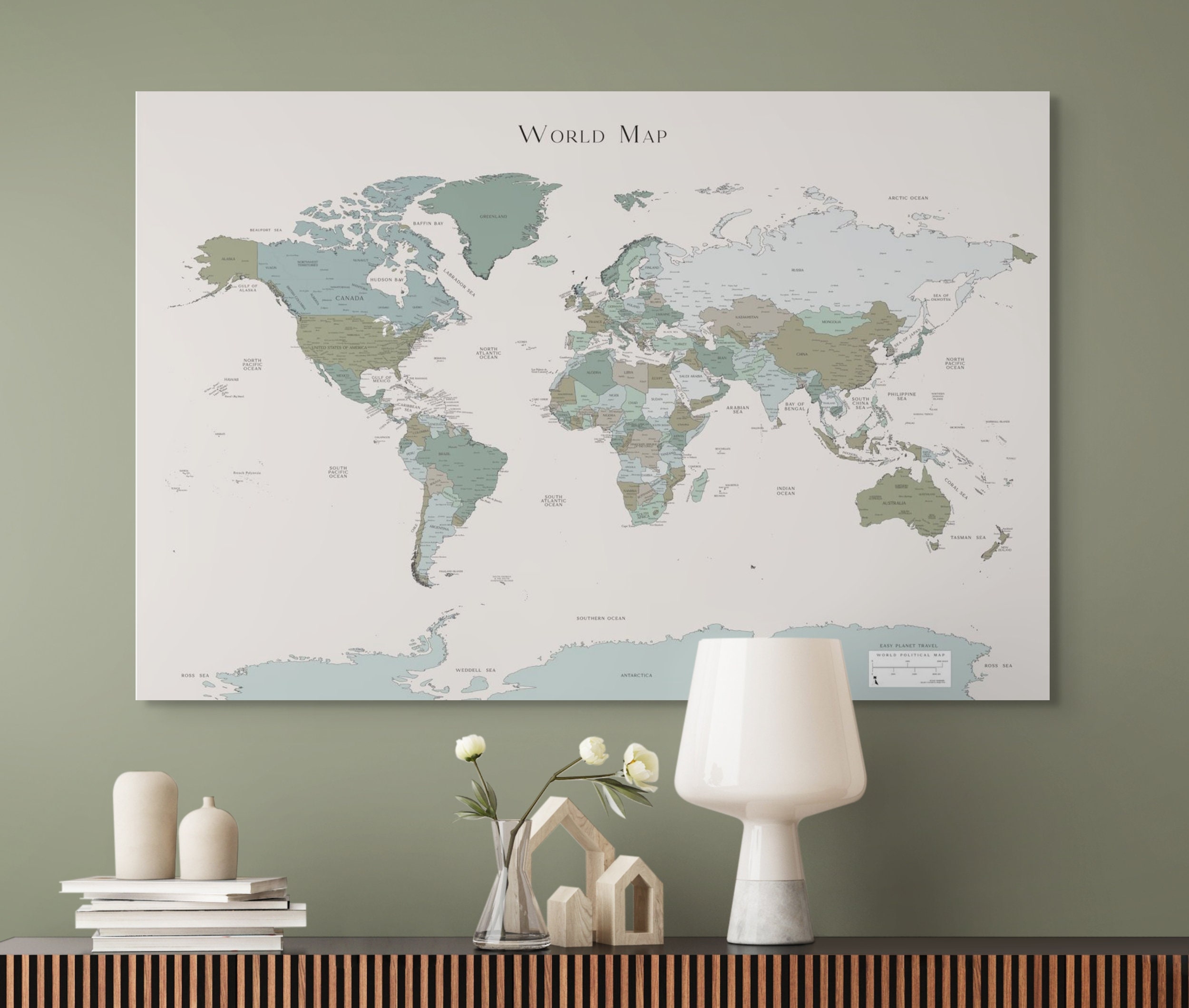 8.5 X 11 Printable World Map