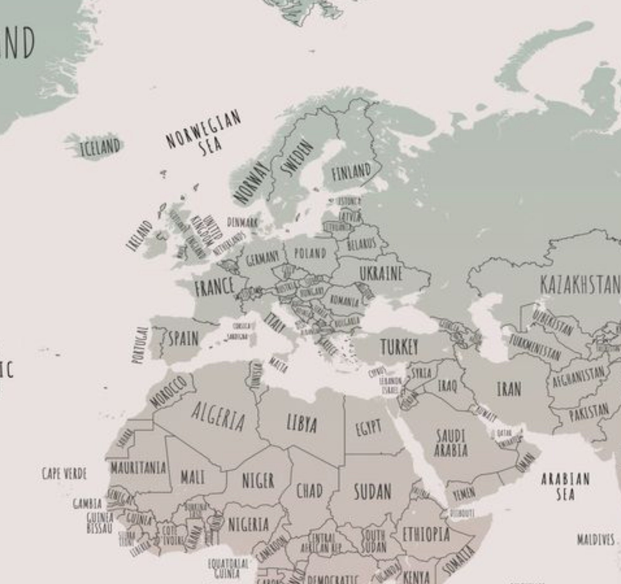 Custom World Map Personalized Gift Hand-drawn - Etsy