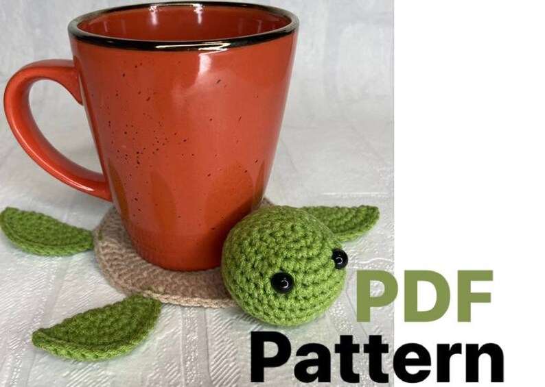 Crochet Turtle Coaster PDF PATTERN Crochet Pattern PDF - Etsy
