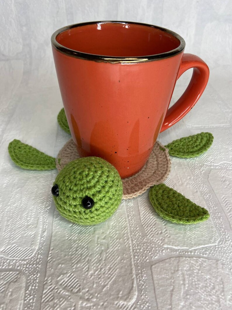 Crochet Turtle Coaster PDF PATTERN Crochet Pattern PDF | Etsy