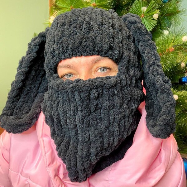 Bunny Balaclava - Etsy