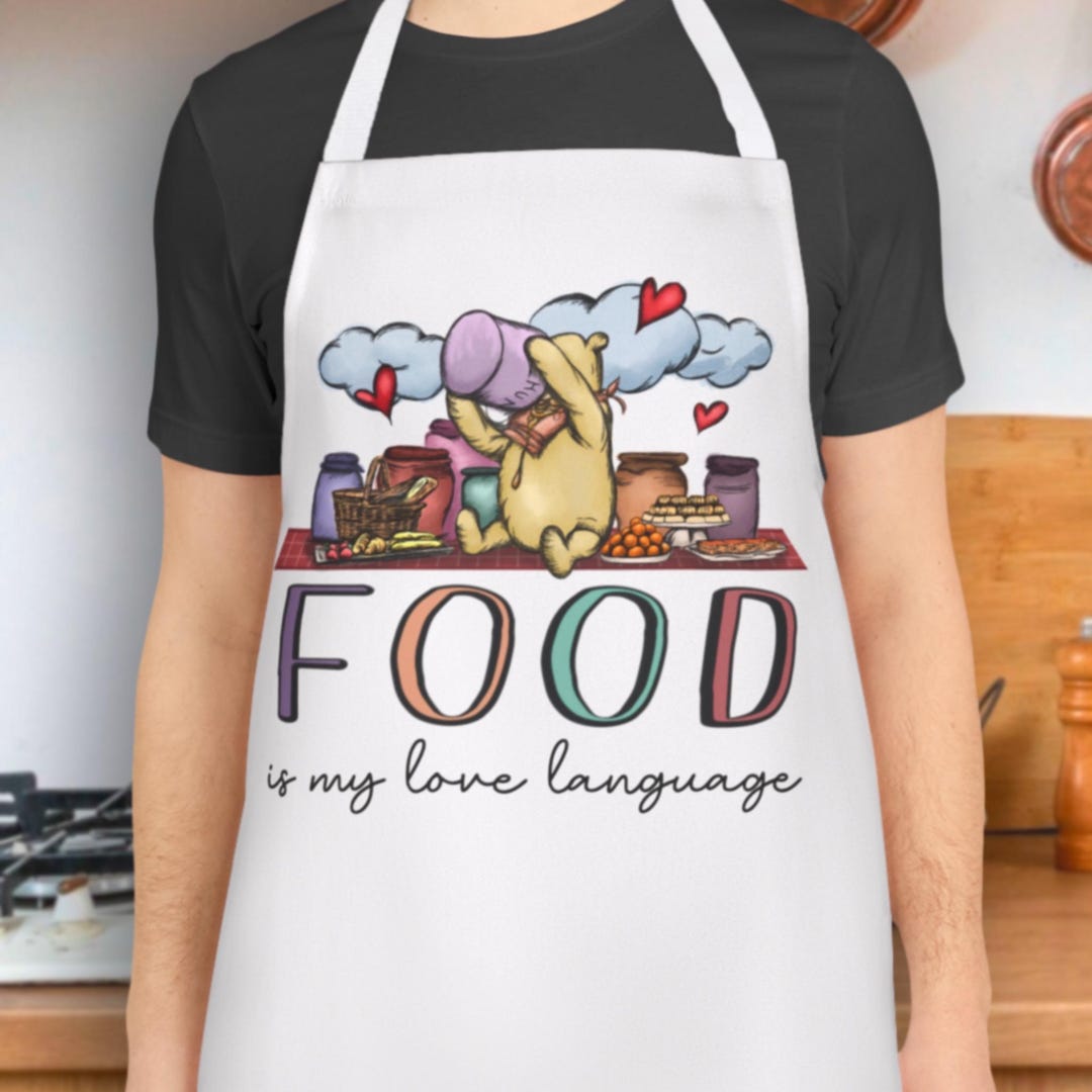 Winnie the Pooh Foodie Kitchen Cooking Apron, Cute Chef Gift, Cooking ...