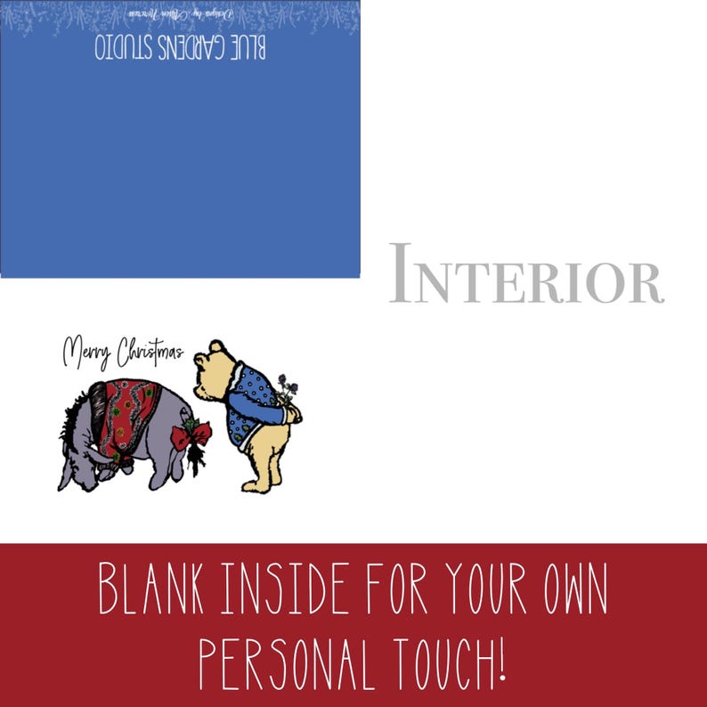 Classic Winnie the Pooh Eeyore Cards Box Set, Set of 6 Eeyore Cards ...