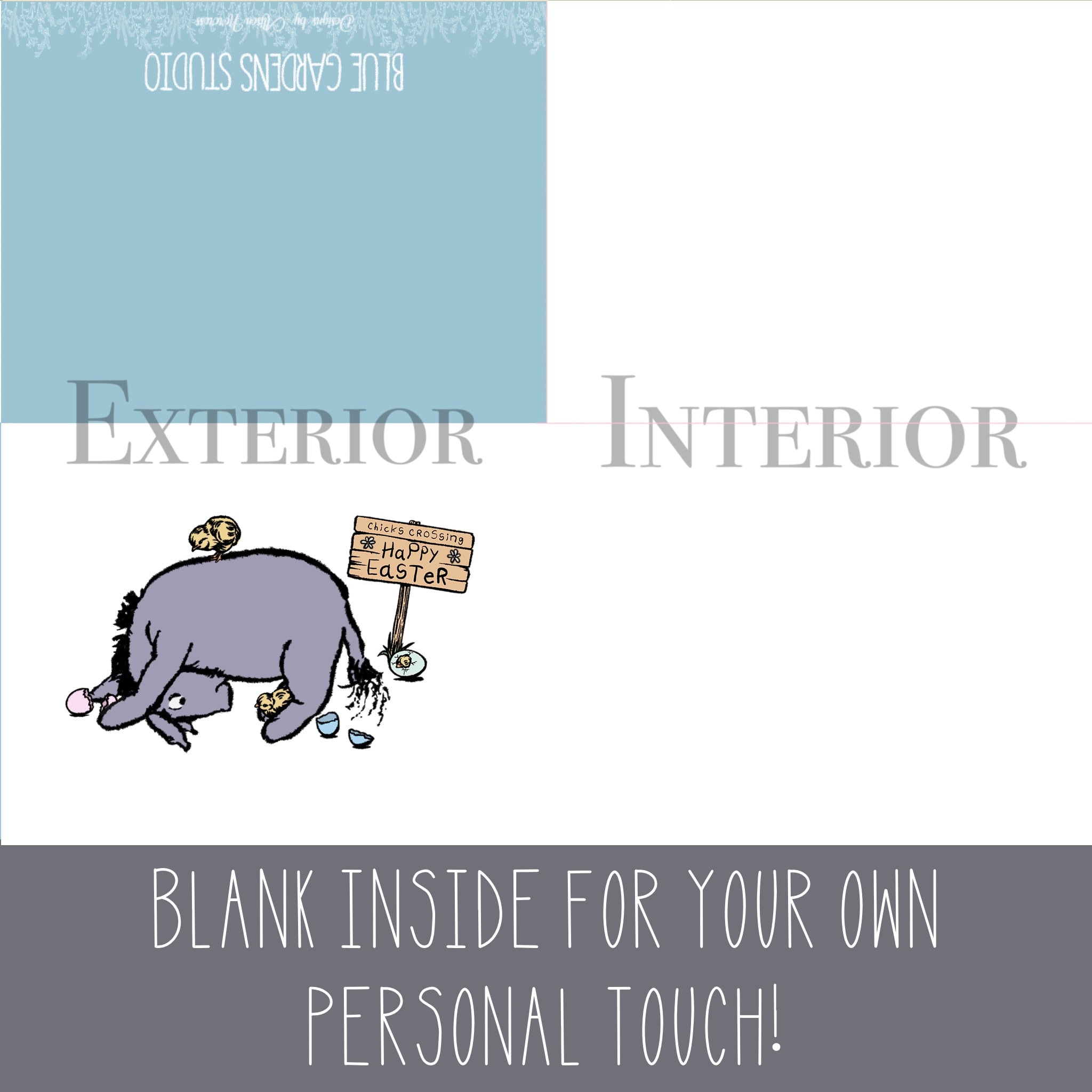 Classic Winnie the Pooh Easter Card, Happy Easter Card, Eeyore Easter ...