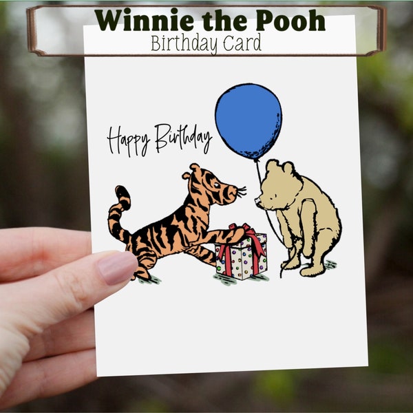 Winnie the Pooh Tigger Birthday Card - Etsy