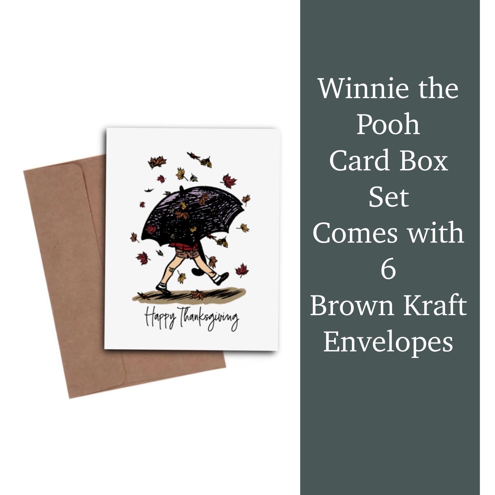 Classic Winnie the Pooh Piglet Cards Box Set, Set of 6 Piglet Cards ...