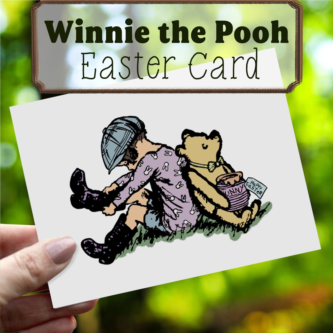 Classic Winnie the Pooh Easter Card, Happy Easter Card, Christopher ...