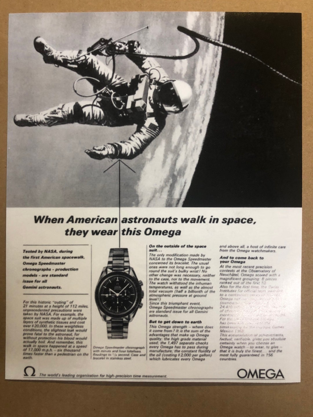 OMEGA Vintage 1969 Advertisement Speedmaster 321 861 Professional Moon ...