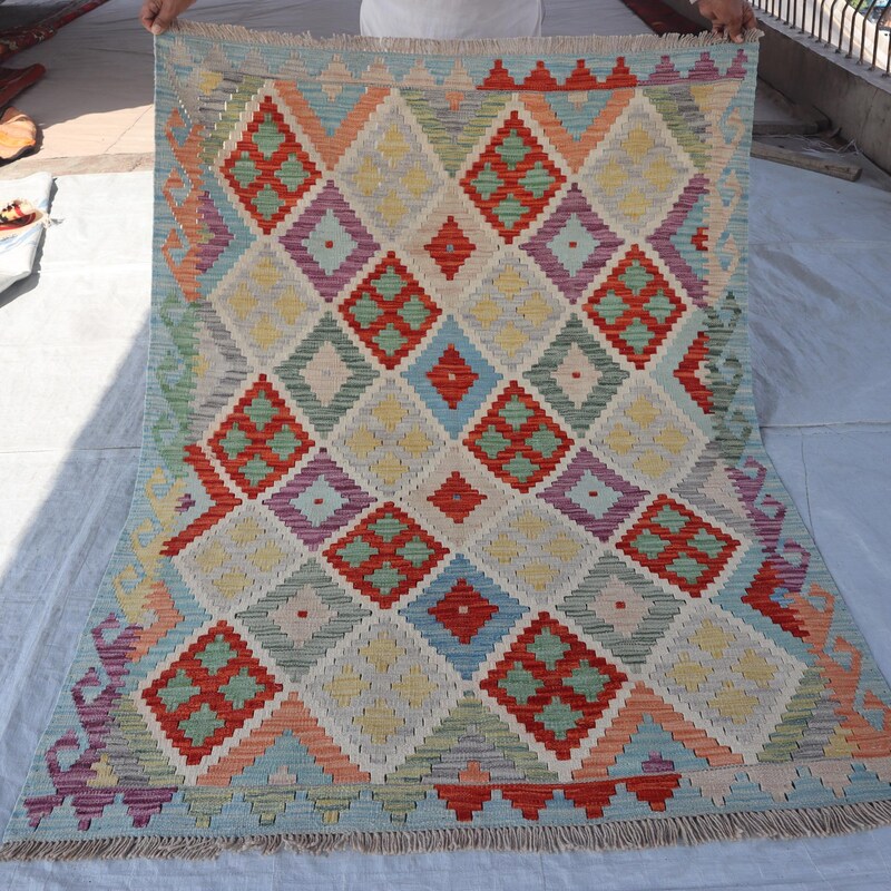 Afghan Kilim Rug - Etsy