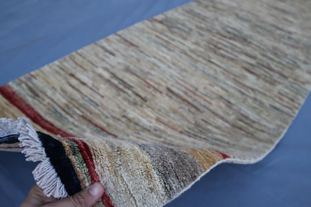 3x8 Ft Vintage Gabbeh Runner Rug, Oriental Turkmen Handmade Wool Rug ...