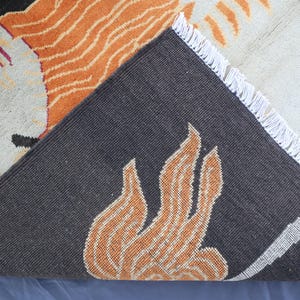 Pictorial Hunting Scene Rug 4'3x6'7 One of a Kind Afghan Handmade Wool ...