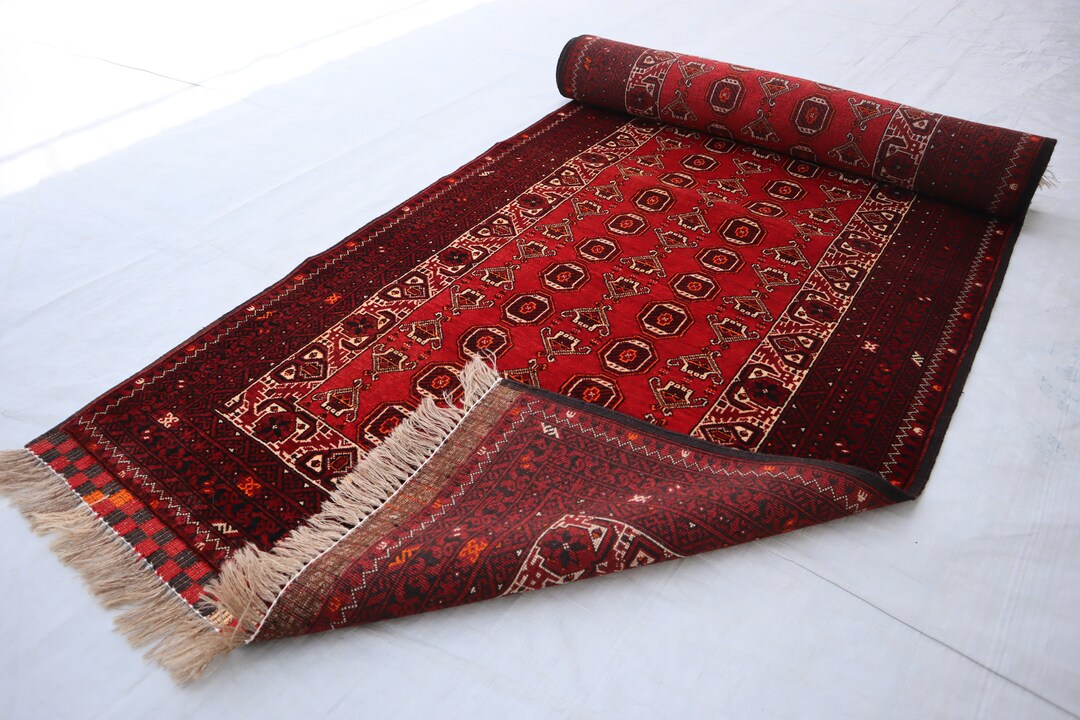 3x10 Ft Antique Faded Runner Rugs/ Handmade Wool Rug Runner/ Turkmen ...