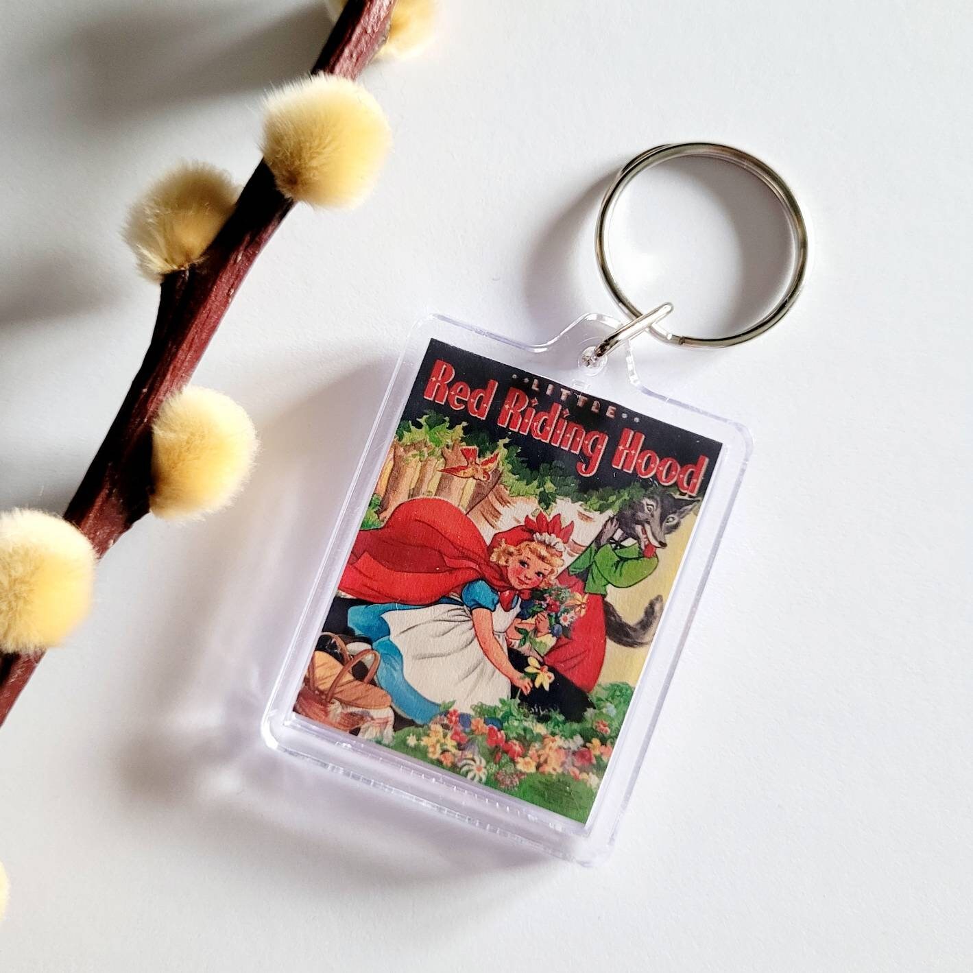 Little Red Riding Hood Miniature Book Keychain Charles Perrault Classic ...