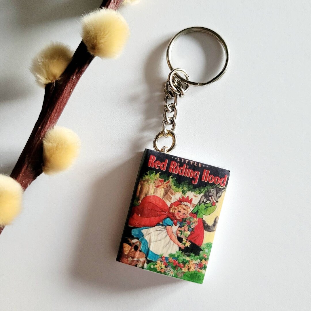 Little Red Riding Hood Miniature Book Keychain Charles Perrault Classic ...