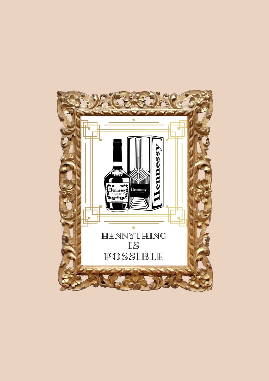 Hennything is Possible Print Hennessy Cognac Lovers Gift & Wall Art ...