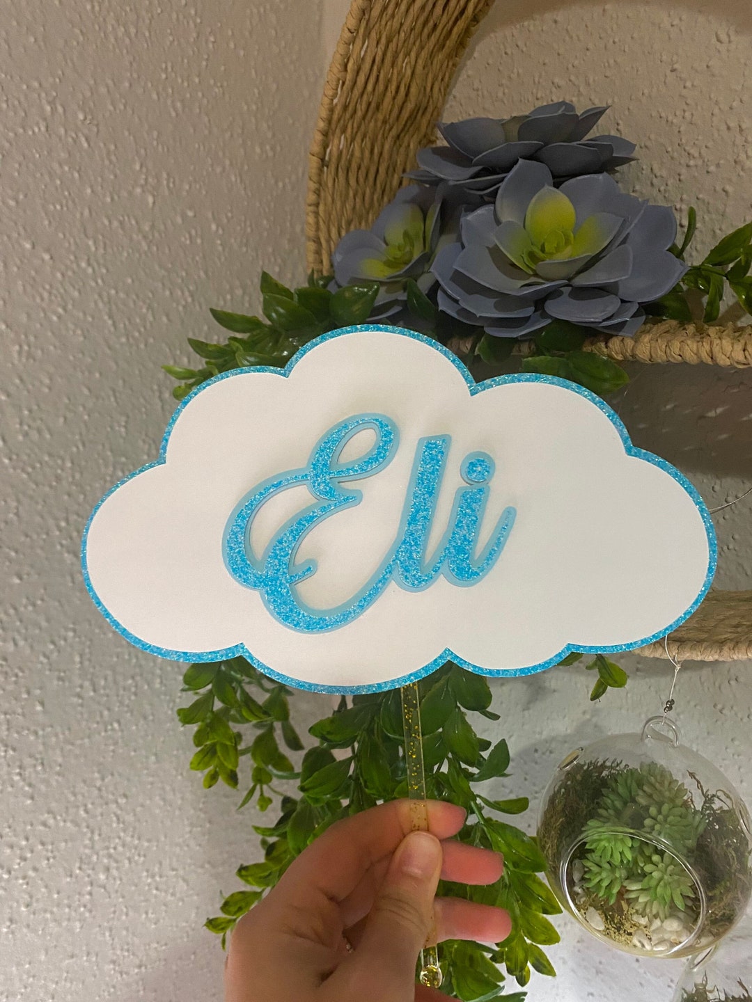 Cloud Cake Topper/baby Shower Cake Topper/one Year Old Cake - Etsy
