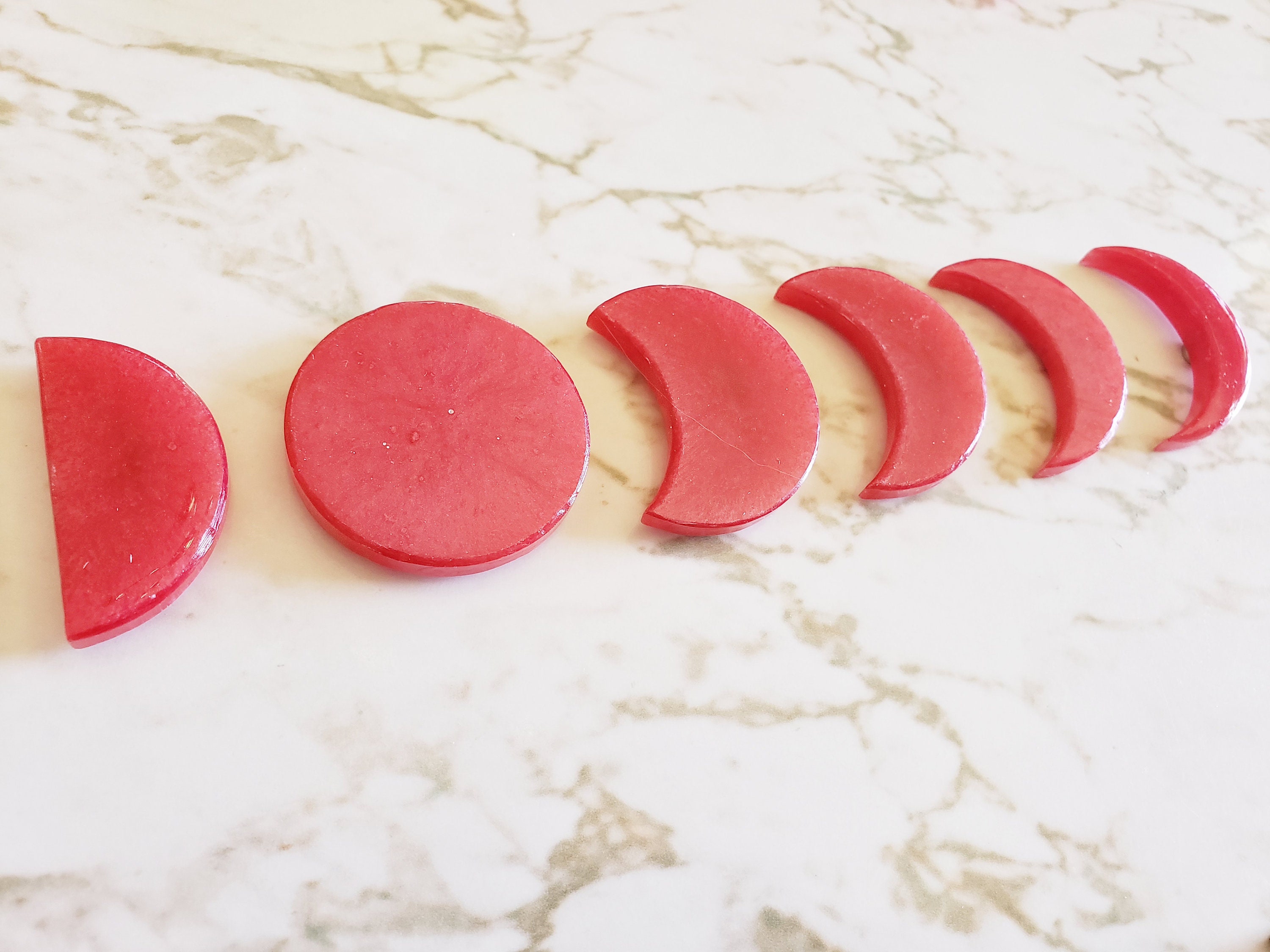 Moon Phases Magnets Crescent Moon Tracker Made of Resin - Etsy