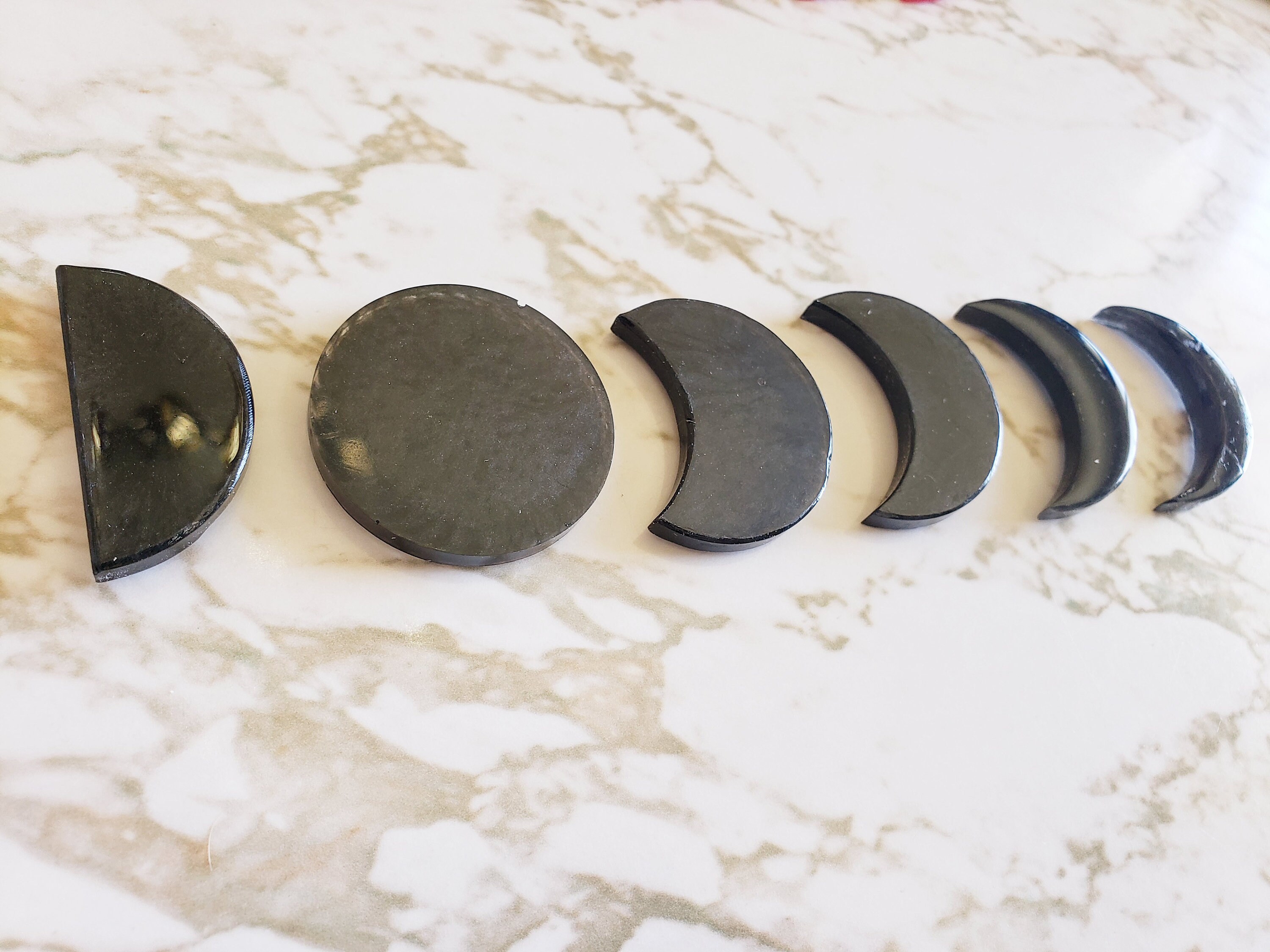 Moon Phases Magnets Crescent Moon Tracker Made of Resin - Etsy