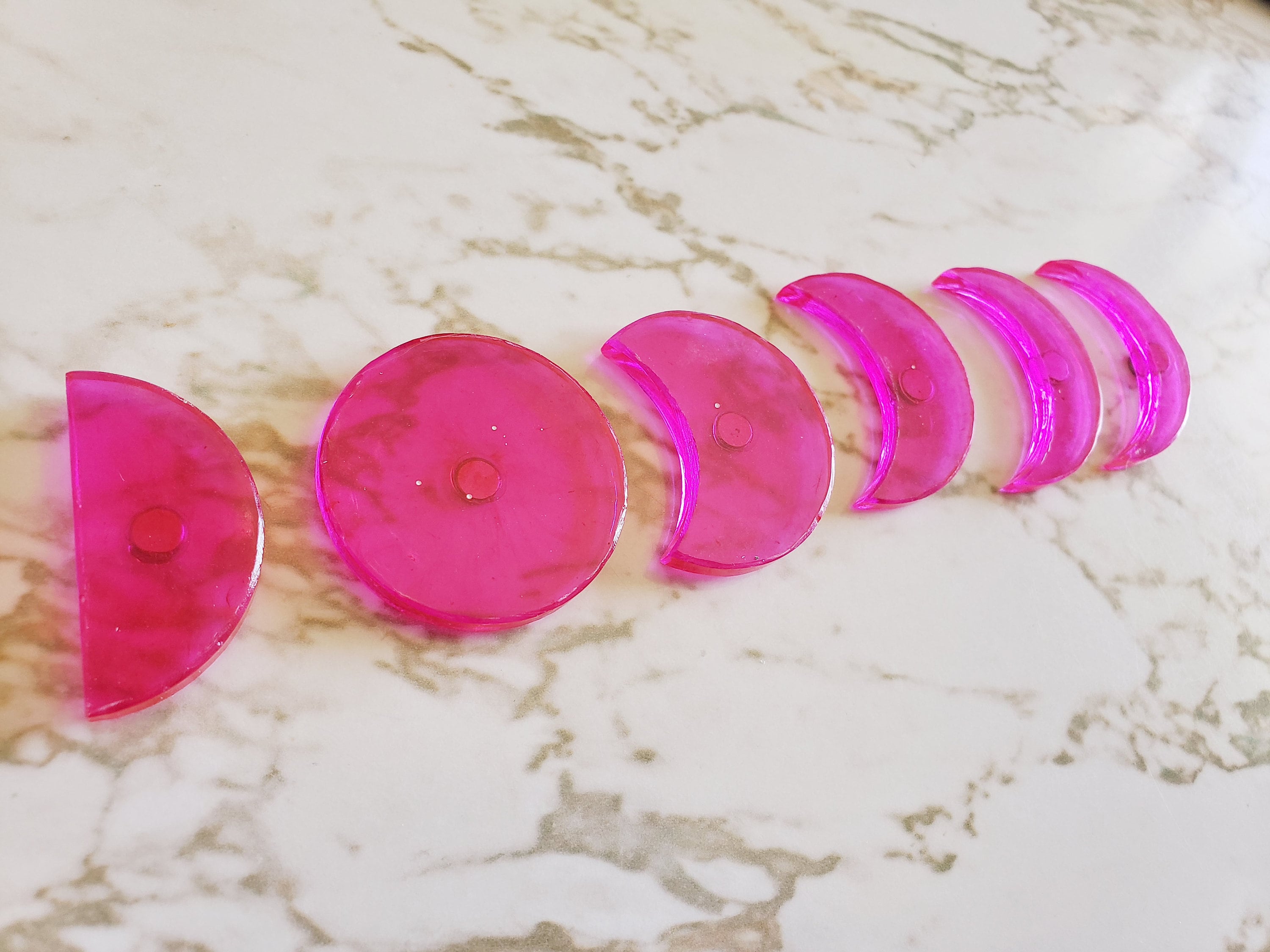 Moon Phases Magnets Crescent Moon Tracker Made of Resin - Etsy