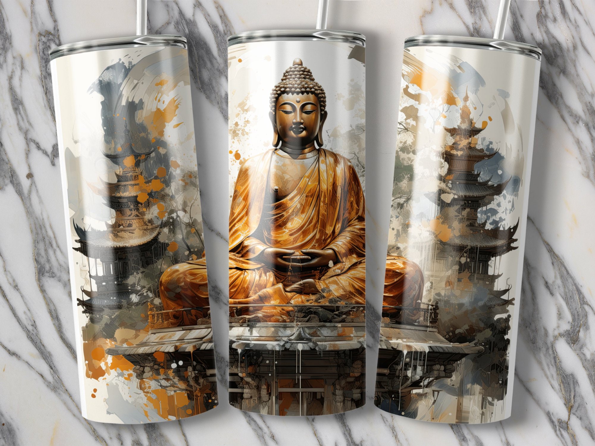 Gautam Buddha PNG Buddhism Symbol 20 Oz Ounce Skinny Tumbler Wrap ...