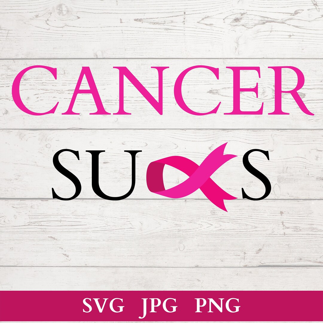 Cancer Sucks SVG / Breast Cancer SVG / Awareness Ribbon SVG / Cancer ...