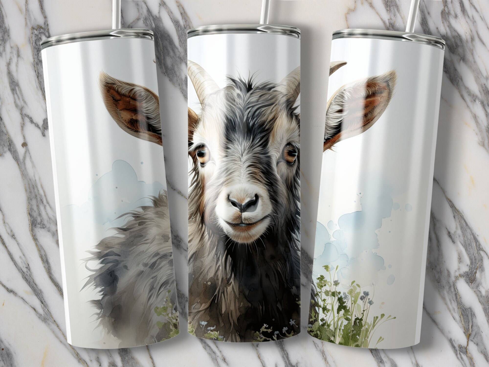 Pygmy Goat Tumbler Wrap Pygmy Goat PNG 20 Oz Ounce Skinny Tumbler Wrap ...