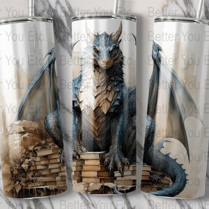 Book Dragon Dragon Arts Dragon Gifts 20 Oz Ounce Skinny Tumbler Wrap ...