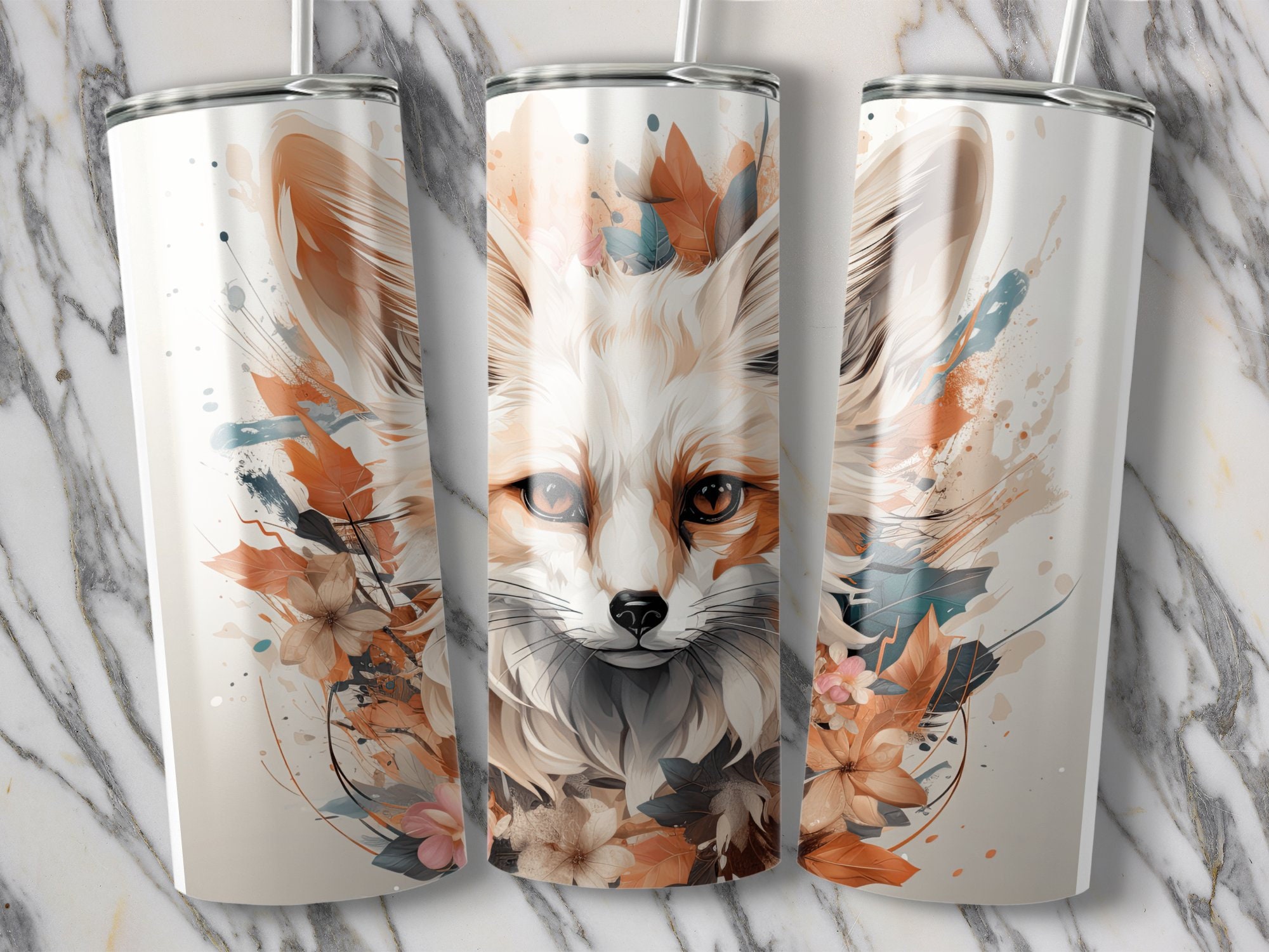 Fennec Fox Tumbler Wrap Fennec Fox PNG Fennec Fox Gift 20 Oz Ounce ...