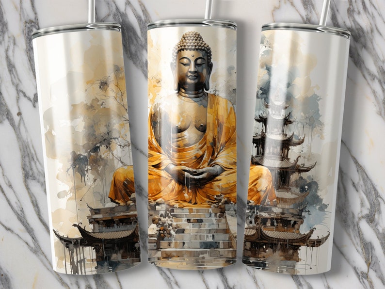 Gautam Buddha PNG Buddhism Symbol 20 Oz Ounce Skinny Tumbler Wrap ...