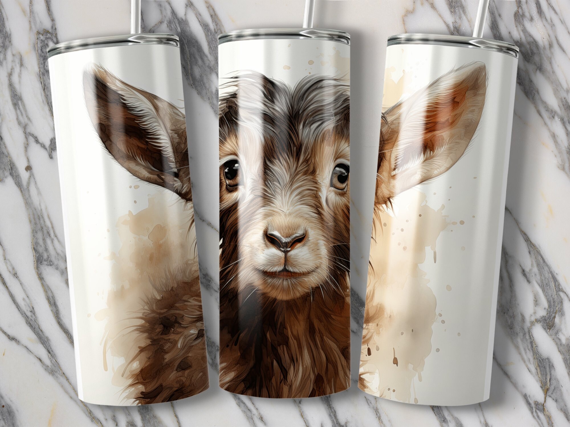 Pygmy Goat Tumbler Wrap Pygmy Goat PNG 20 Oz Ounce Skinny Tumbler Wrap ...