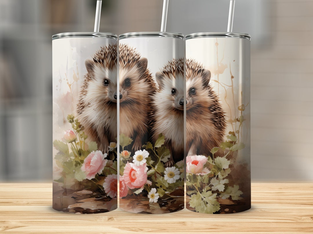 Hedgehog Tumbler Wrap Hedge Hog 20 Oz Ounce Skinny Tumbler Wrap ...