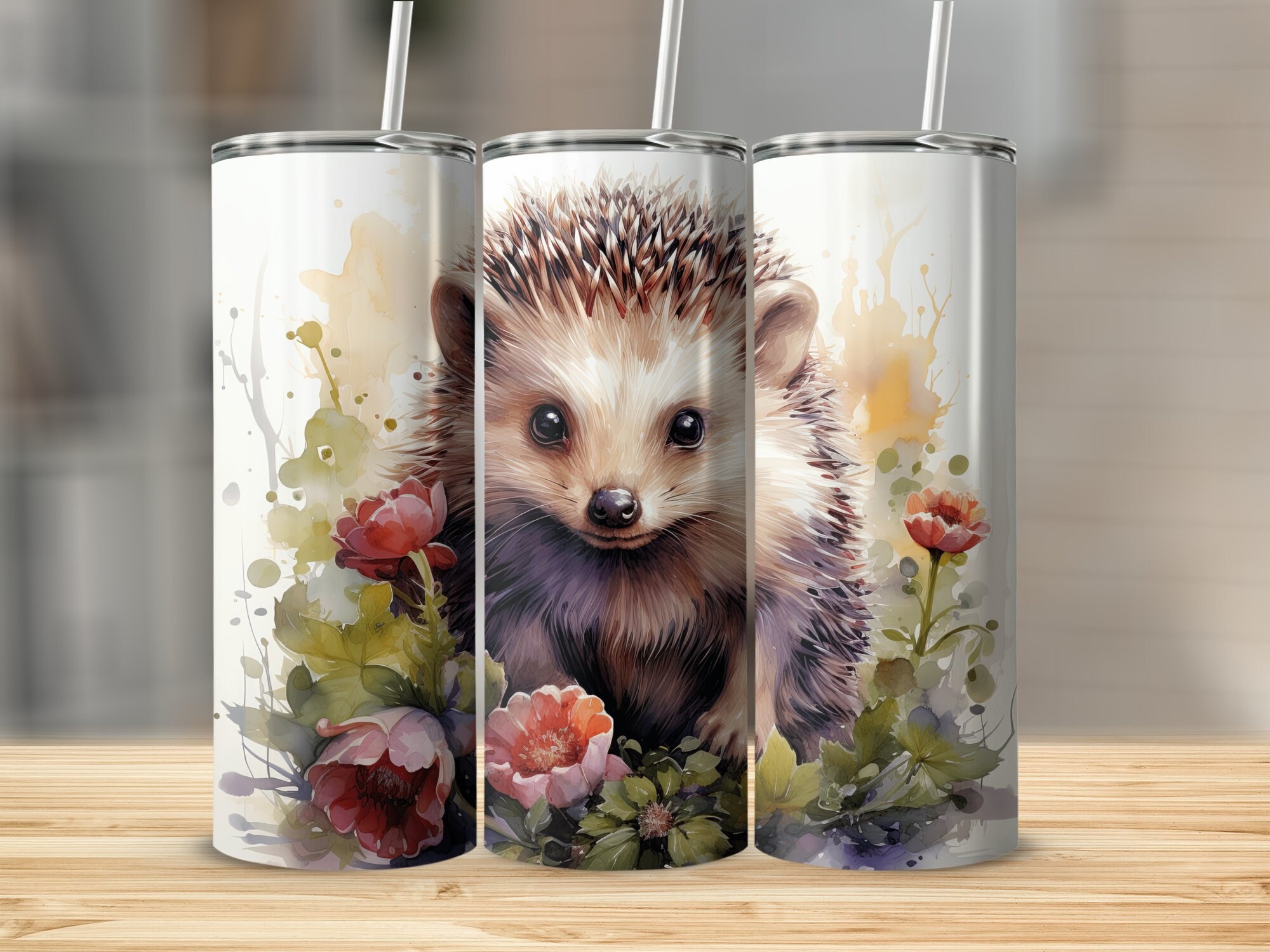 Hedgehog Tumbler Wrap Hedge Hog 20 Oz Ounce Skinny Tumbler Wrap ...