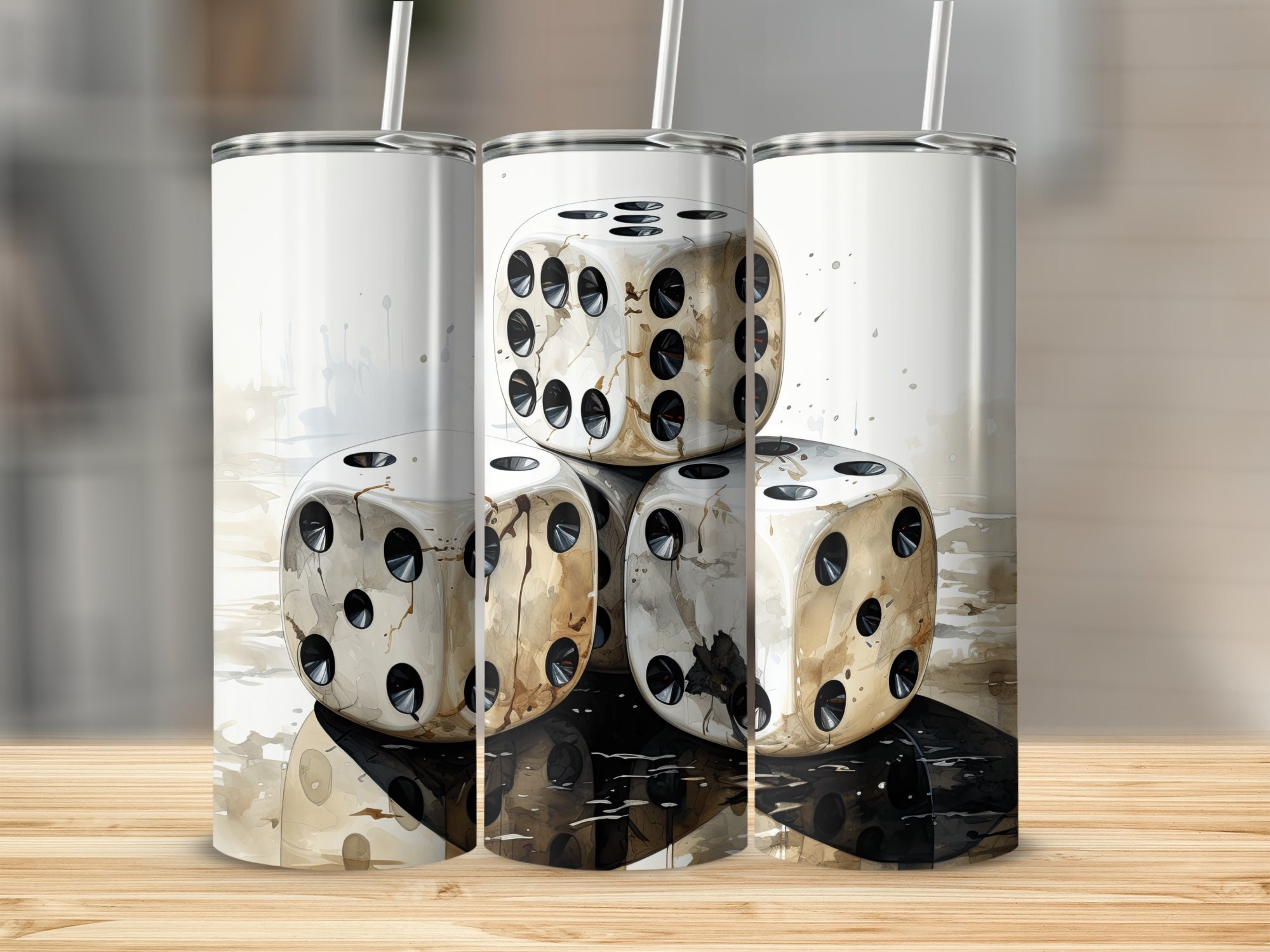 Dice Art Tumbler Wrap Dice PNG 20 Oz Ounce Skinny Tumbler Wrap ...