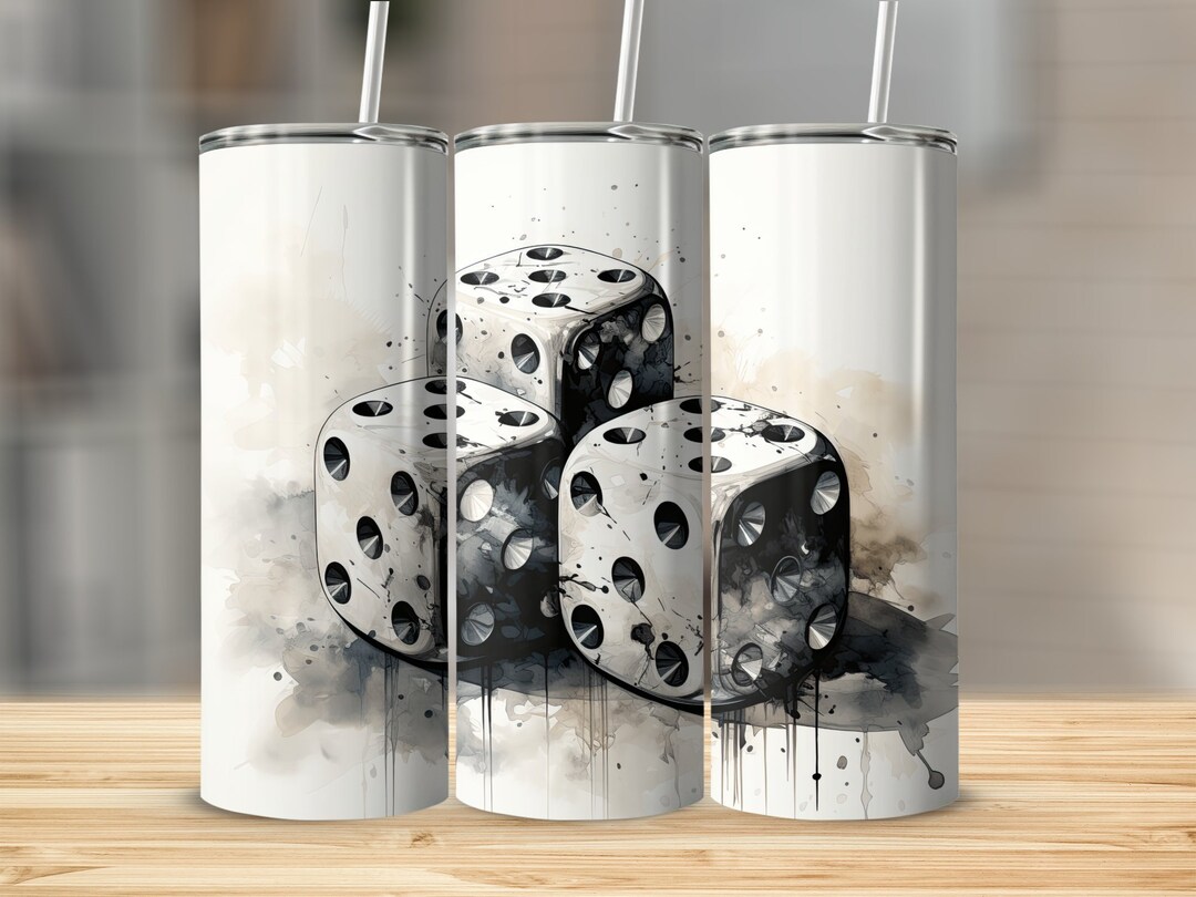 Dice Art Tumbler Wrap Dice PNG 20 Oz Ounce Skinny Tumbler Wrap ...