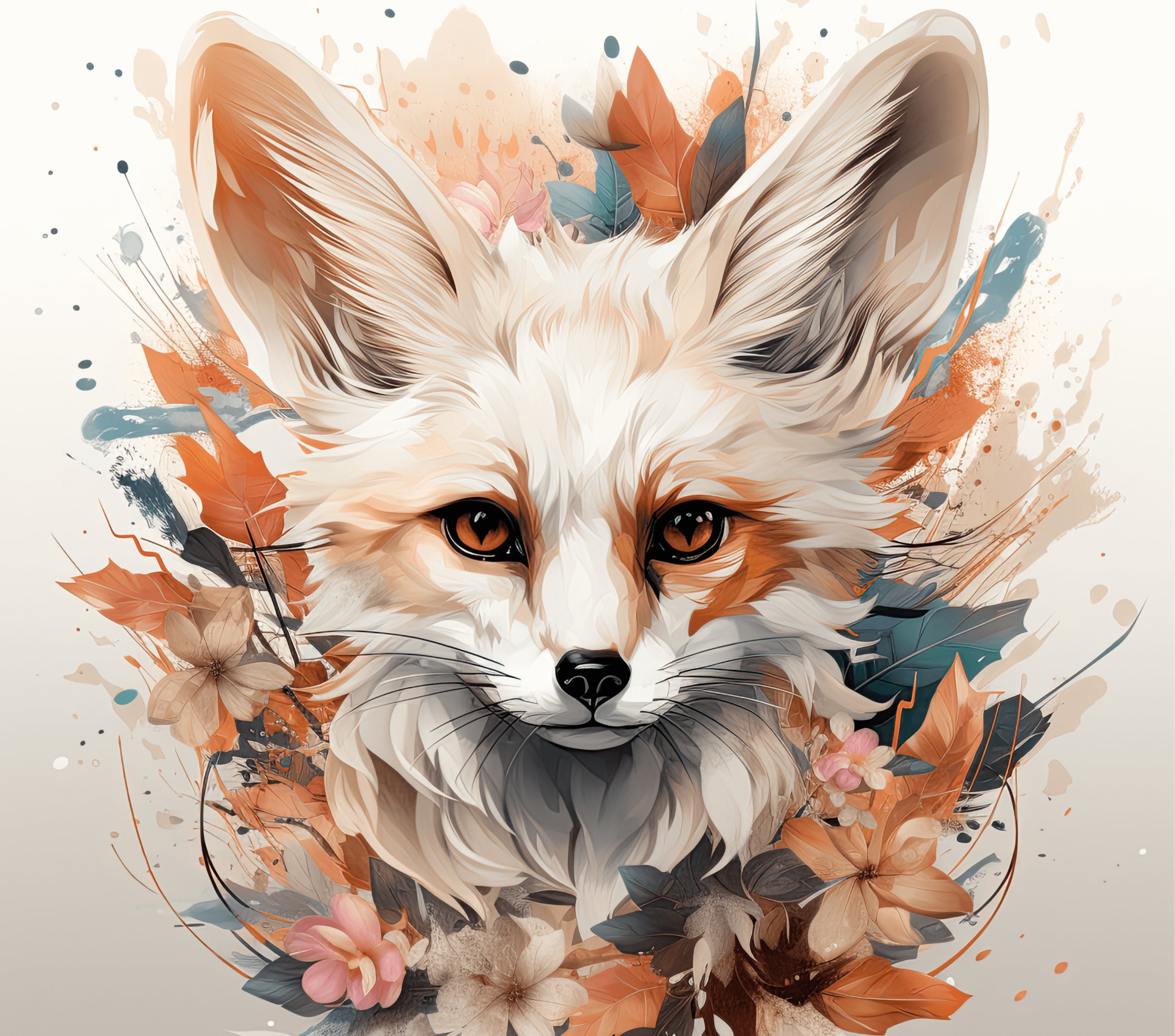 Fennec Fox Tumbler Wrap Fennec Fox PNG Fennec Fox Gift 20 Oz Ounce ...