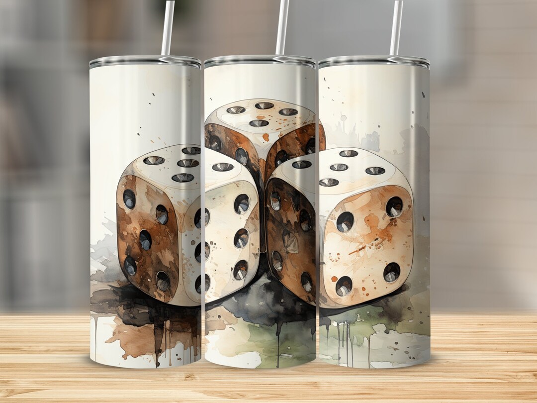 Dice Art Tumbler Wrap Dice PNG 20 Oz Ounce Skinny Tumbler Wrap ...