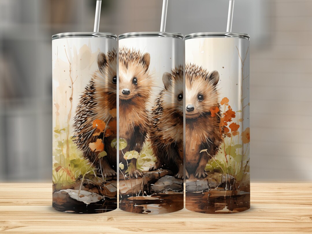 Hedgehog Tumbler Wrap Hedge Hog 20 Oz Ounce Skinny Tumbler Wrap ...
