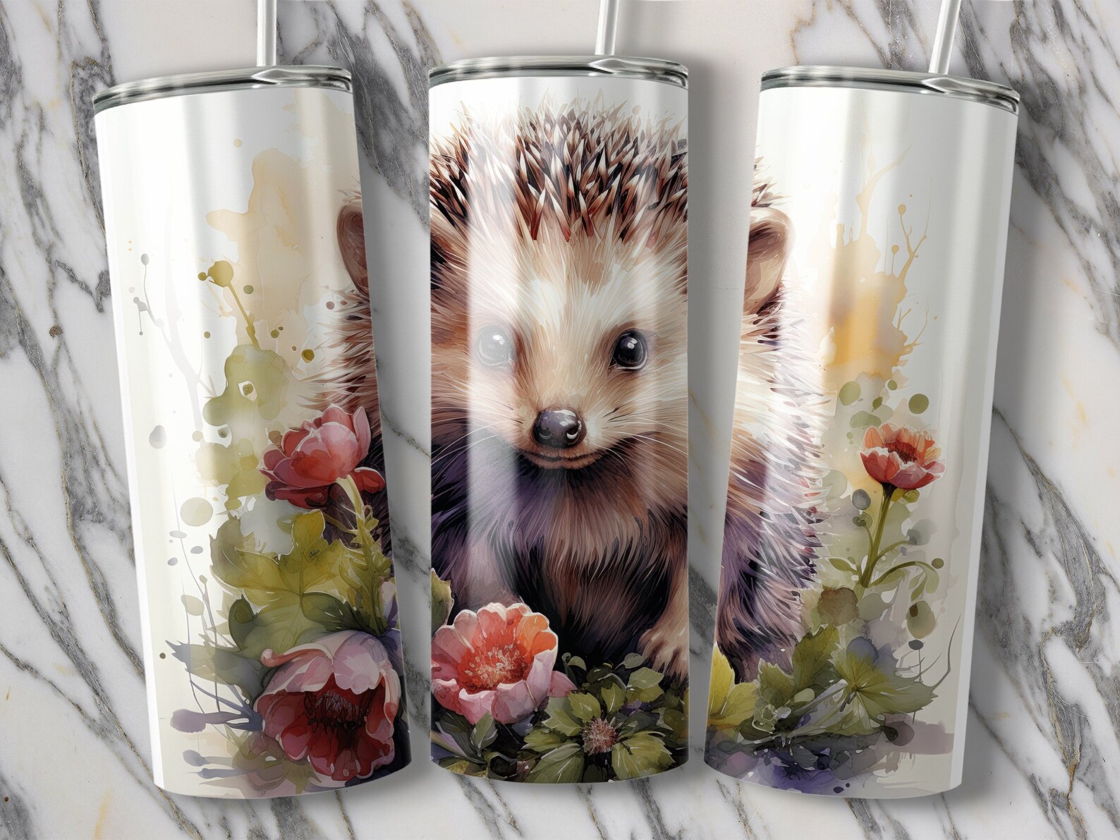 Hedgehog Tumbler Wrap Hedge Hog 20 Oz Ounce Skinny Tumbler Wrap ...