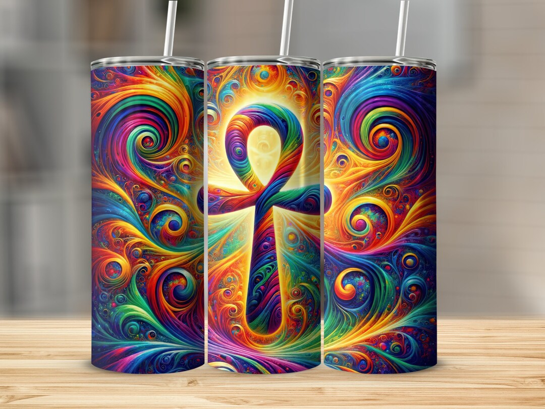 Ankh Cross Tumbler Wrap Crux Ansata 20 Oz Ounce Skinny Tumbler Wrap ...