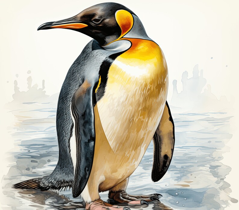 Emperor Penguin Penguin Art Penguin PNG 20 Oz Ounce Skinny Tumbler Wrap ...