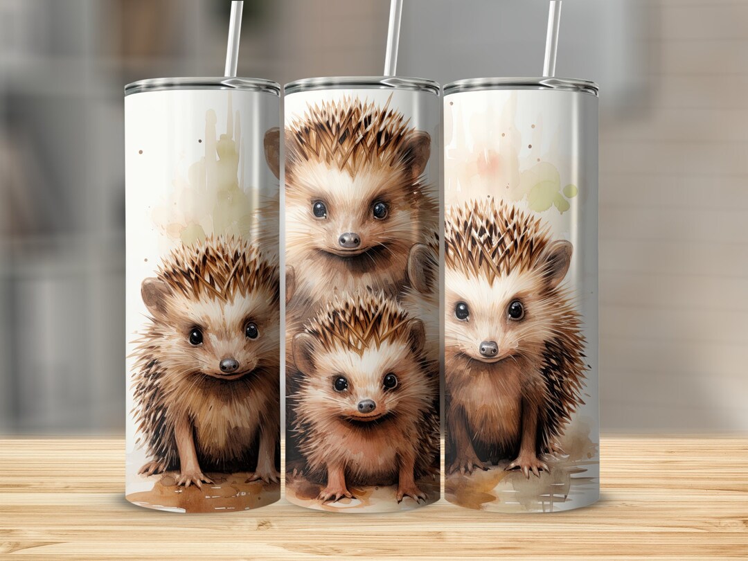 Hedgehog Tumbler Wrap Hedge Hog 20 Oz Ounce Skinny Tumbler Wrap ...
