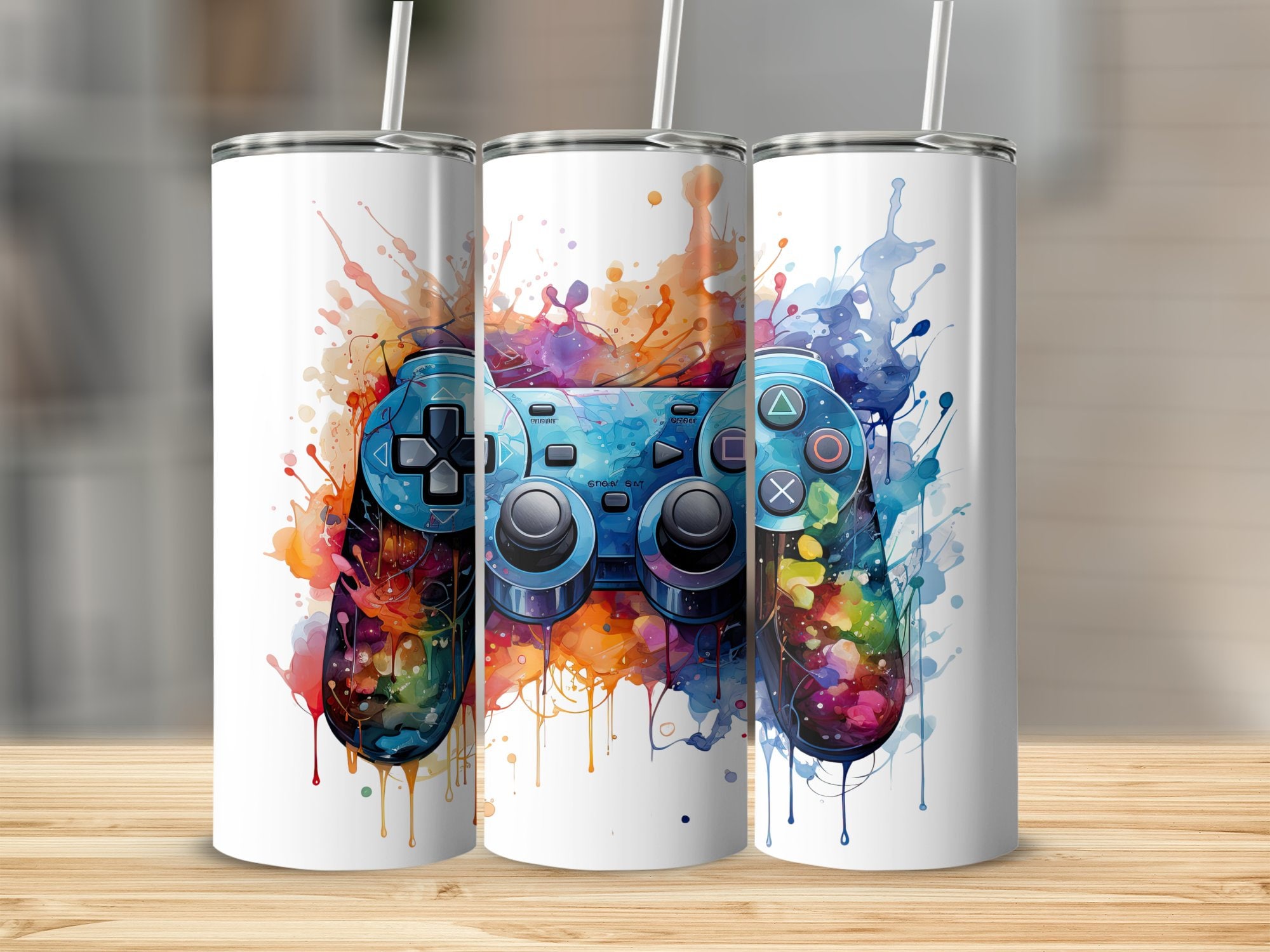Gaming Game Controller Tumbler Wrap Gamer Gift 20 Oz Ounce Skinny ...