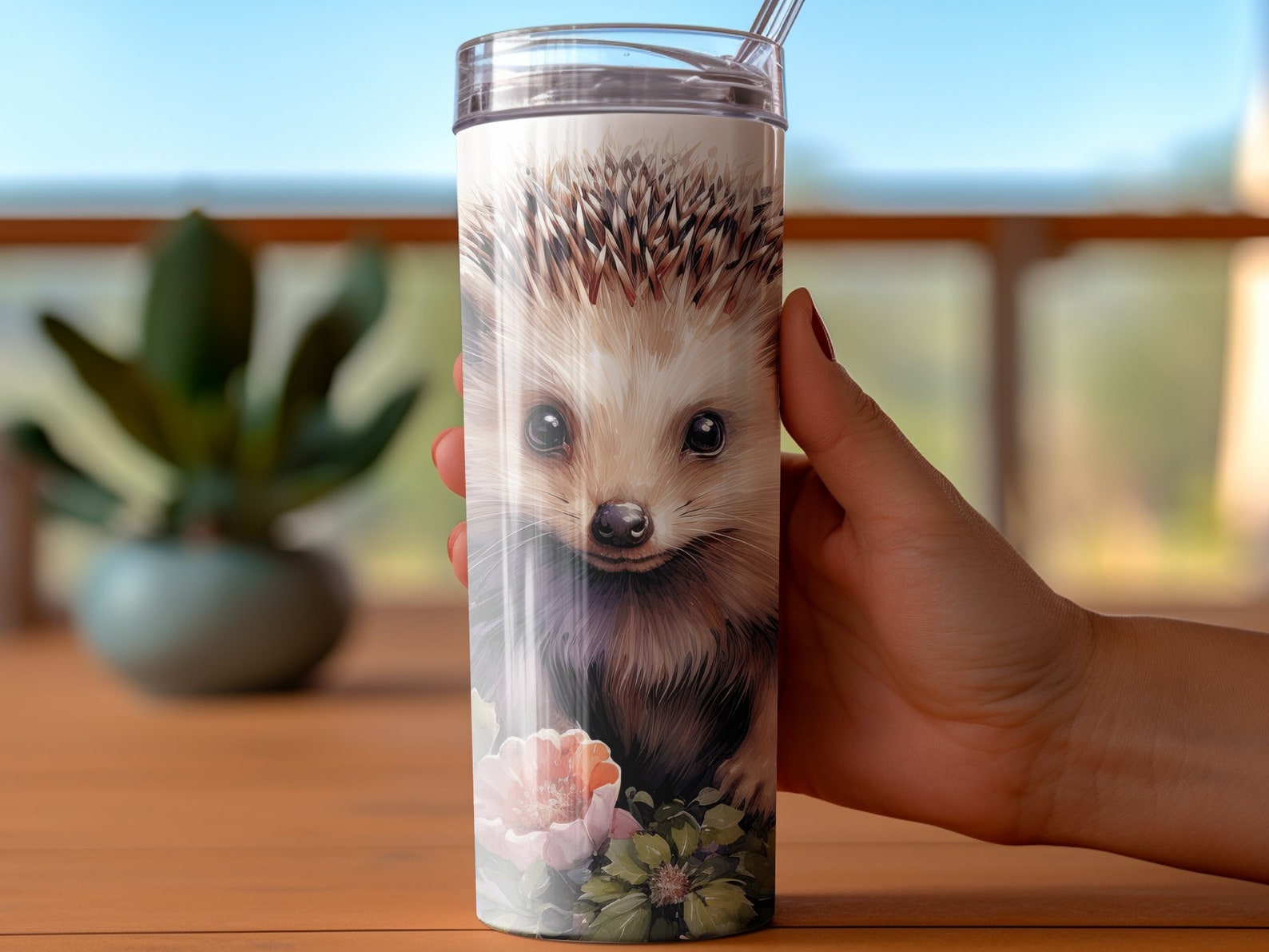 Hedgehog Tumbler Wrap Hedge Hog 20 Oz Ounce Skinny Tumbler Wrap ...
