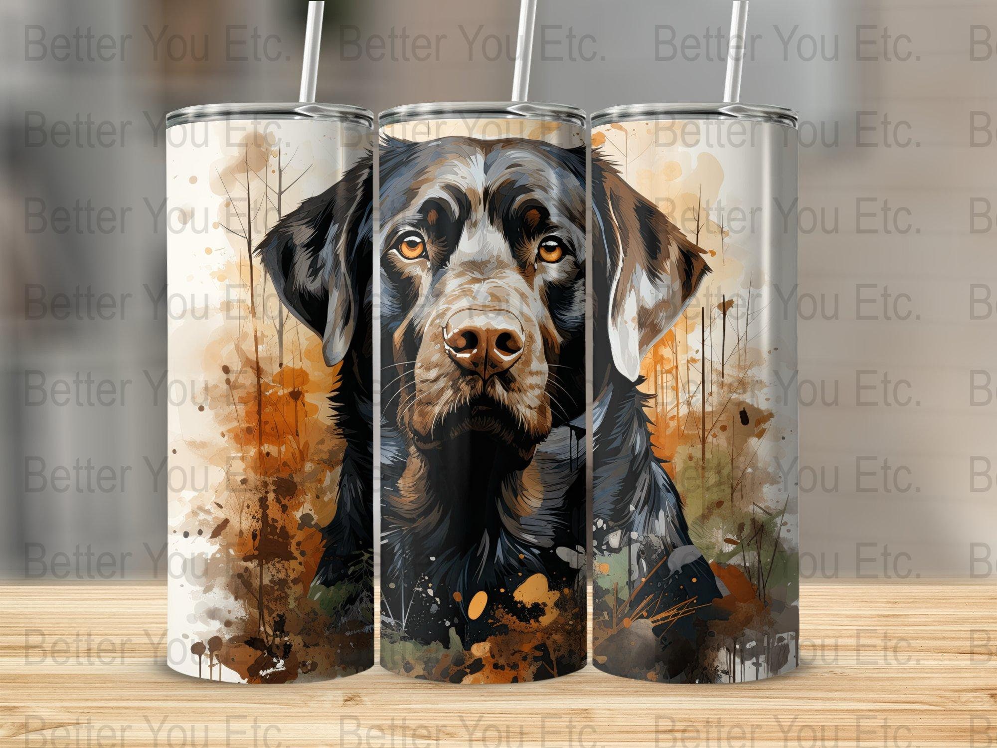 Labrador Retriever PNG 20 Oz Ounce Skinny Tumbler Wrap Sublimation ...